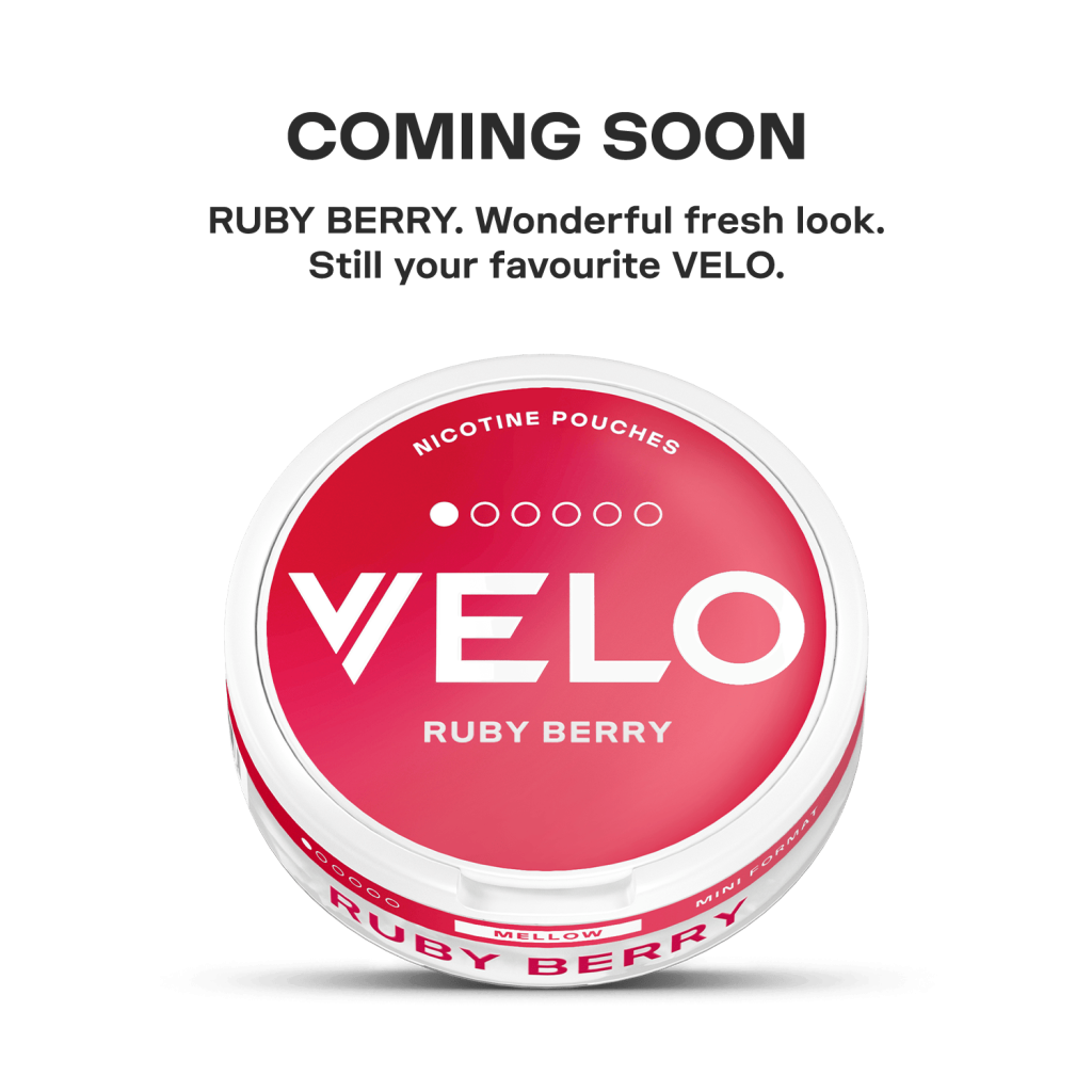 Ruby Berry Strawberry Nicotine Pouches | Mini & Slim | VELO